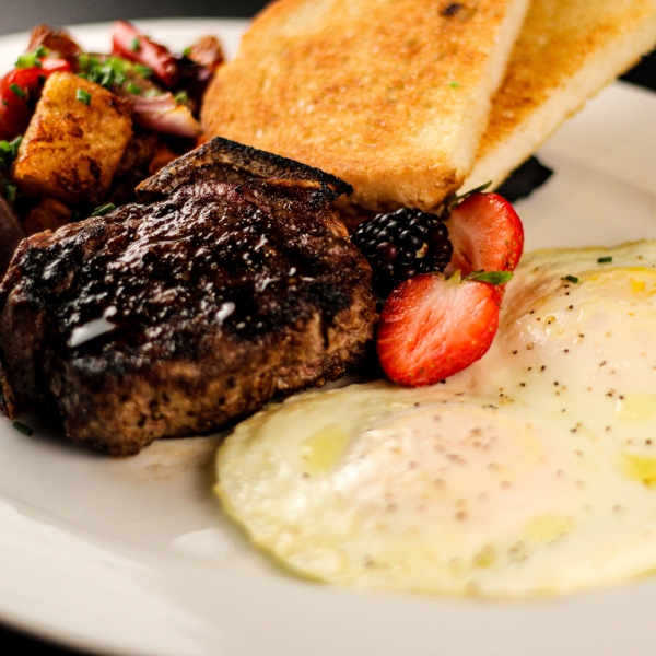 BONE-IN FILET + FARM FRESH EGGS - Entourage Restaurant